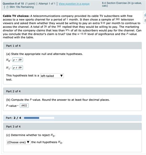 Solved Determine Whether To Reject The Null Hypothesis And Chegg