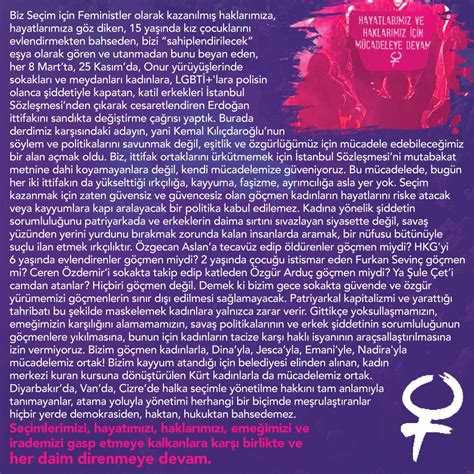 Seçim İçin Feministler On Twitter
