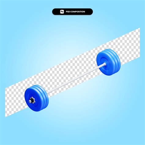 Premium Psd Dumbbell 3d Render Illustration Isolated