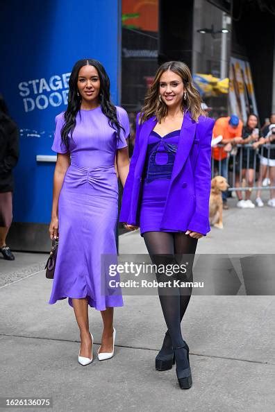 Lizzy Mathis And Jessica Alba Are Seen At Good Morning America Gma In