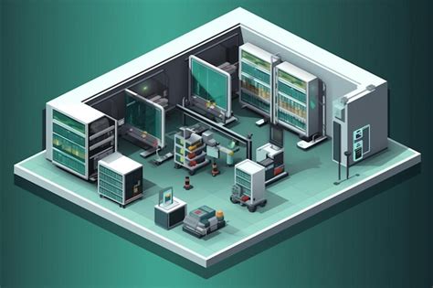 Premium Photo Data Center With Server Racks In A Corridor Room D Render Of Digital Data And