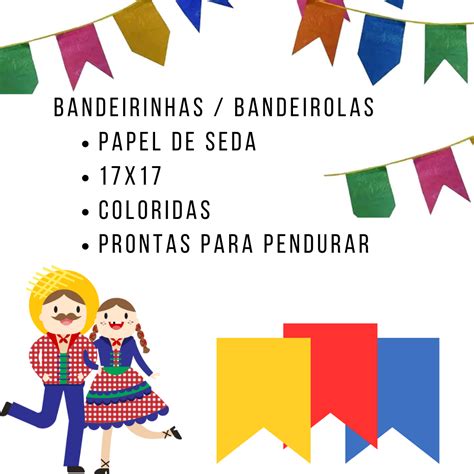 Bandeirinha Para Festa Junina De Seda Metros Enfeite Colorido Real Bandeirola De Papel