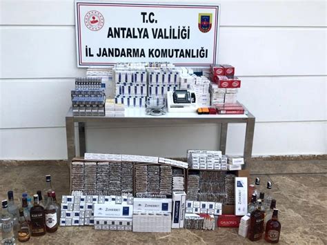 Antalya da kaçak alkol bandrolsüz sigara ve tütün operasyonu Haberler
