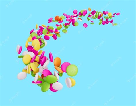 Colorful Candy Beans 3d Illustration