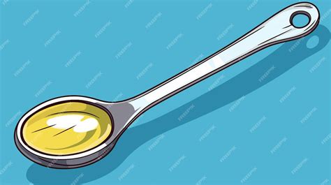 Measuring Spoon Comic Book Style Cartoon Illustration Premium Ai