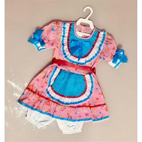 Vestido De Festa Junina Infantil Junino Fantasia Quadrilha São Joao 4 A