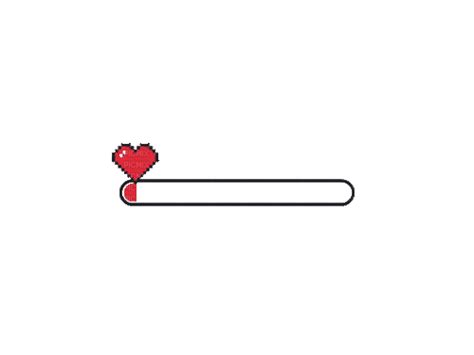 Loading Bar Animated  Heart Progress Bar Video Game Hp Bar