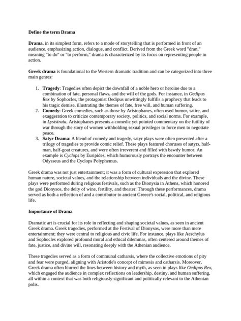 Chapter 1 Main Topics Pdf Tragedy Greek Tragedy