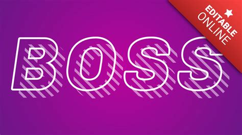 Text Style Effect Line Shadow Strip Font Generator