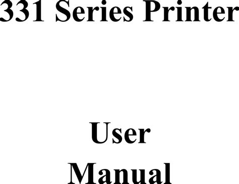 Rongta Technology RP330 Thermal Receipt Printer User Manual