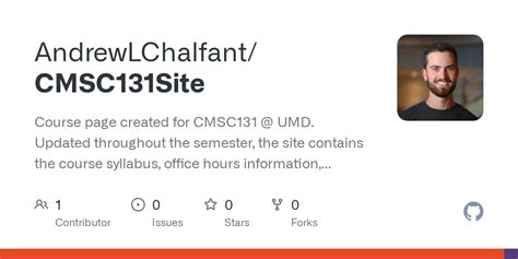 GitHub AndrewLChalfant CMSC131Site Course Page Created For CMSC131