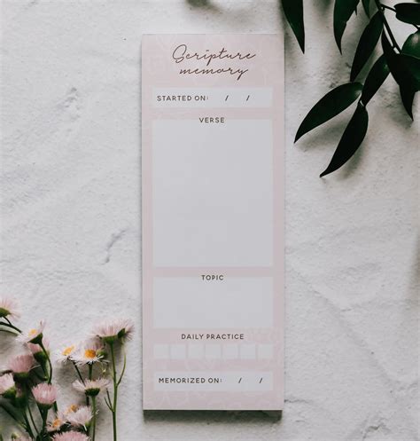 Scripture Memory Notepad Only Prettier Design