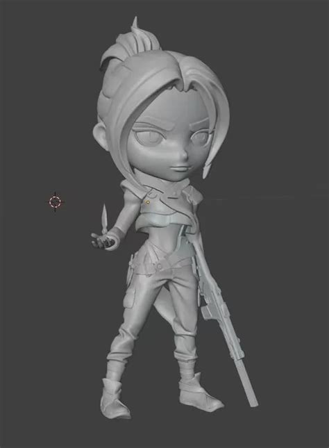 Q版无畏契约 捷风（打瓦） 免费 3d 打印模型 Makerworld