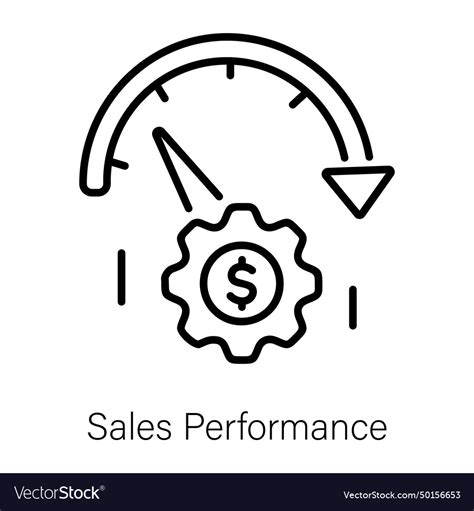 Sales Performance Royalty Free Vector Image Vectorstock