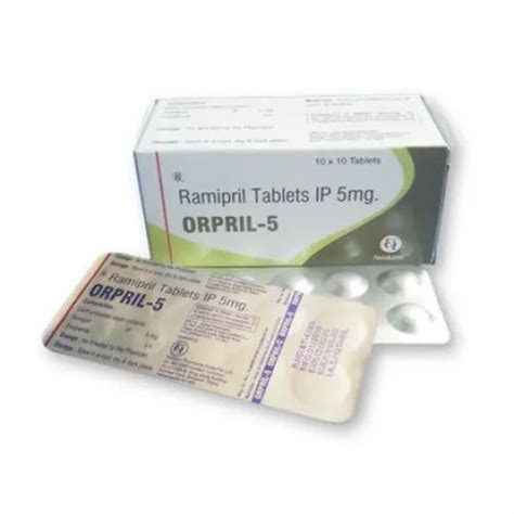 Medicine Grade Orpril 5 Ramipril Tablets Ip 5mg Packaging Type Box At