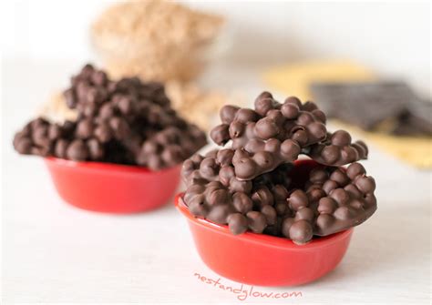 2 Ingredient Protein Candy Chickpea And Chocolate Clusters Nest And