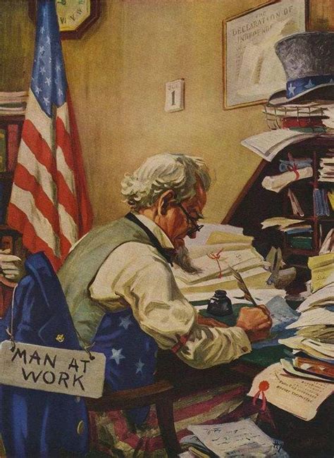 Solve Uncle Sam Man At Work Jigsaw Puzzle Online With 108 Pieces