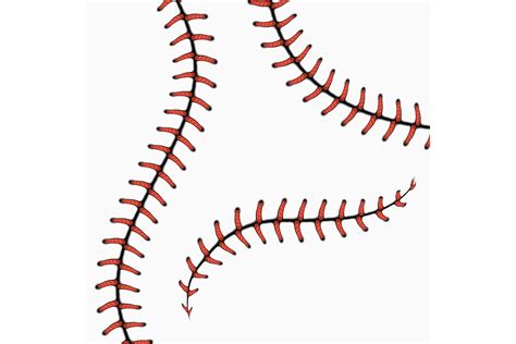 Baseball Ball Stitches Red Lace Seam Isolated On Background Stock 3973775