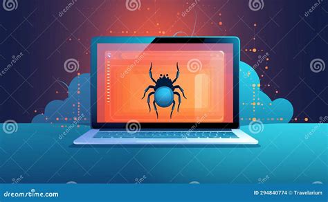 Computer Bug On Laptop Screen Symbolizing Threat Of Software Bugs And Zero Day Vulnerabilities