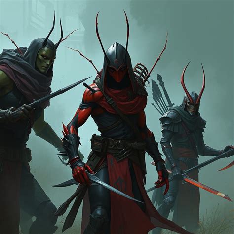 Mantis Assassins In Dark Fantasy Ai Art