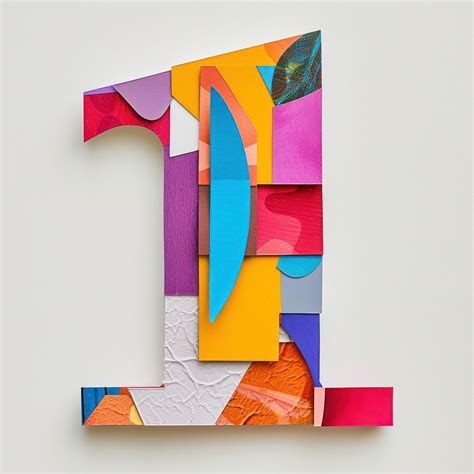 Number 1 Art Collage Text Premium Photo Illustration Rawpixel
