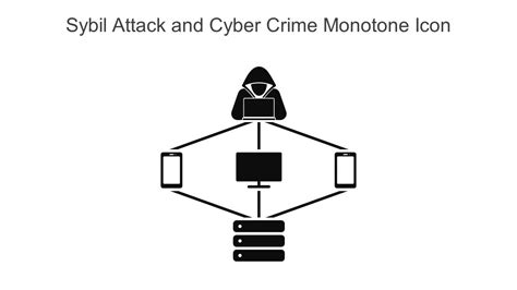 Sybil Attack And Cyber Crime Monotone Icon In Powerpoint Pptx Png And