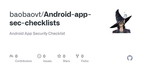 Github Baobaovtandroid App Sec Checklists Android App Security Checklist