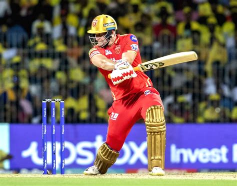 Chennai Pbks Batsman Liam Livingstone Plays A Shot