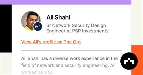 Ali Shahi Sr Network Security Design Engineer At Psp Investments