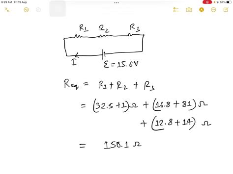 solved consider a circuit with three resistors in series connected to