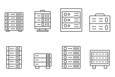 Tech Memory Storage Information Icon Set 46802509 Vector Art At Vecteezy
