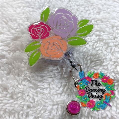 Flower Bouquet Acrylic Key Chain Blank Moxie Vinyls