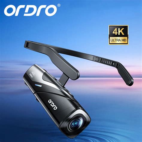 Ordro Ep8 4k Camcorder 60fps Vlog Hands Free Wearable Camera Head