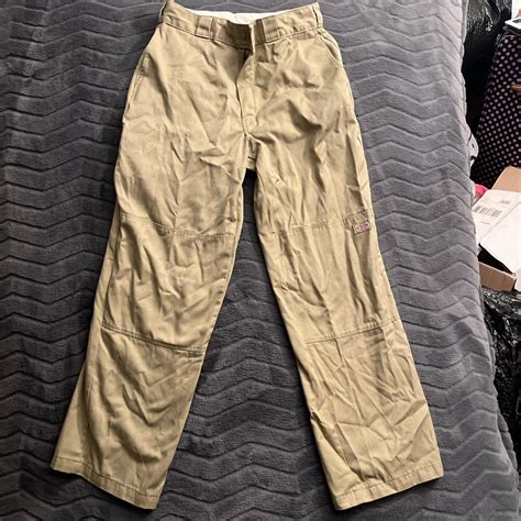 Dickies Beige Double Knee Pants Size Depop