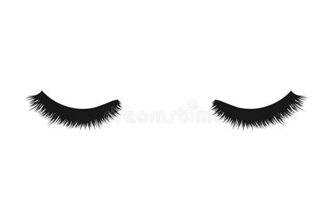 Vector Illstration Of Eyelashes On White Background Isolated Stock