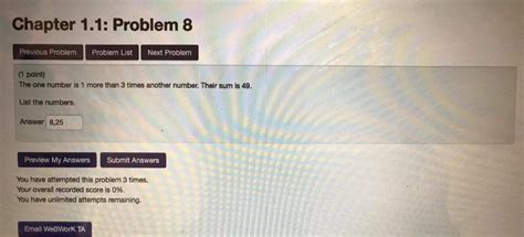 Solved Chapter 11 Problem 8 Previous Problem Problem List