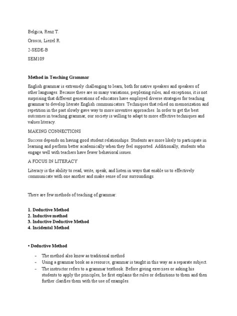 Methods Of Teaching Pdf Teaching Method Learning
