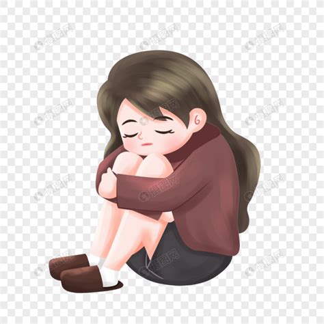 抑郁症女孩元素素材下载 正版素材401869346 摄图网