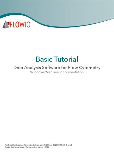 Flowjo® Basic Tutorial ©2018 Pdf Data Analysis Flow Cytometry