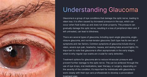 Understanding Glaucoma