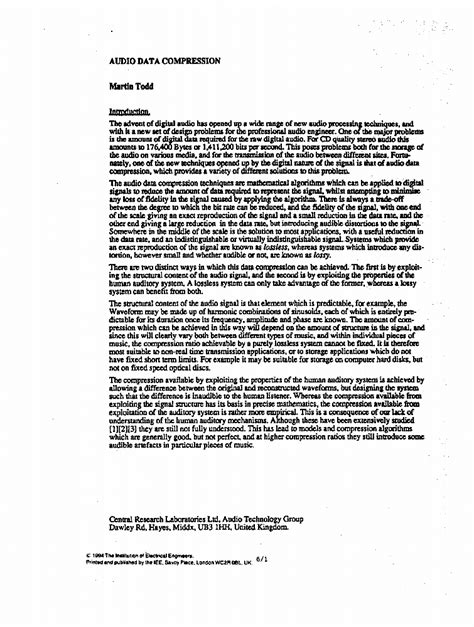 Audio Data Compression Iet Conference Publication Ieee Xplore