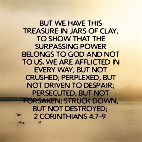 Surprising Power In Jars Of Clay Bible Verse On Sunset Background