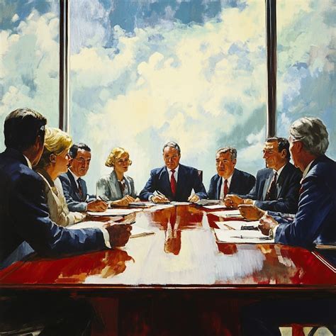Image Of A Banks Board Of Directors In A Strategic Planning Meeting Premium Ai Generated Image