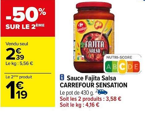 Promo Sauce Fajita Salsa Carrefour Sensation Chez Carrefour ICatalogue Fr