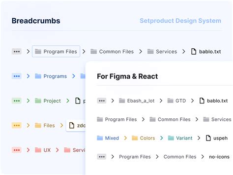 Breadcrumbs Ui Design Component React Ui Kit For Figma By Roman