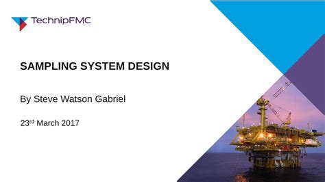 Pdf Sampling System Design Nfogm · Sampling System Overview Take