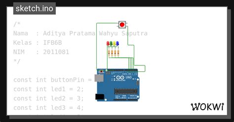 Buatlah Code Program Yang Berfungsi Satu Button Bias Menghidupkan 4 Led