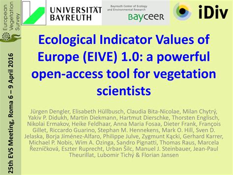 Pdf Ecological Indicator Values Of Europe Eive 1 0 A Powerful Open
