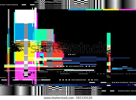 Glitch Noise Distortion Texture Background Vector Stock Vector Royalty