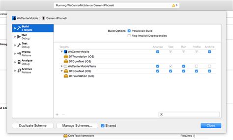 Ios Dtcoretext 1616 Nested Frameworks Issue Stack Overflow